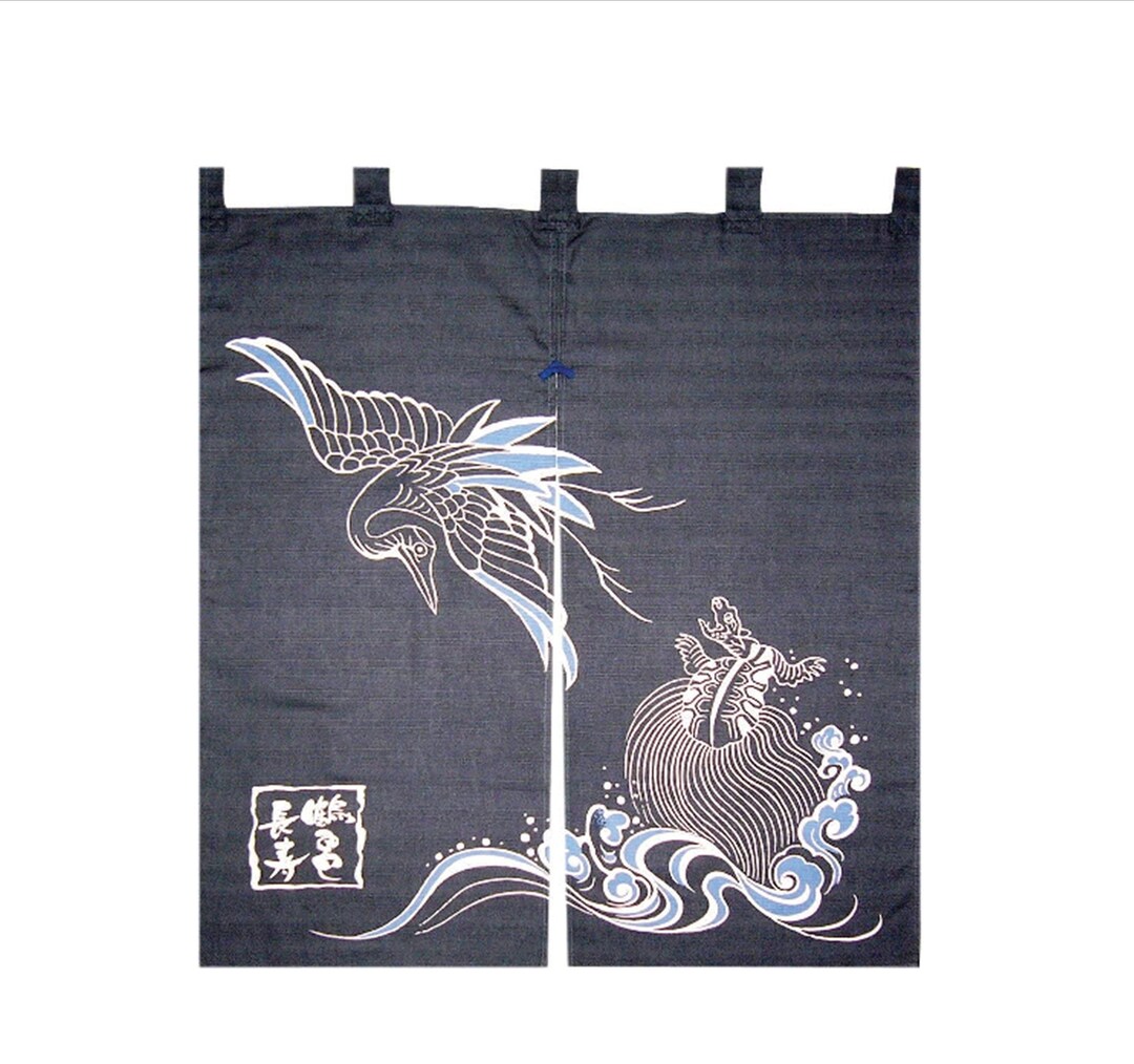Lucky Crane Turtle Japanese Art Modern Tapestry Japan Kawaii 9083cm ...