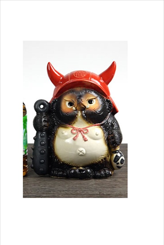 Oni Lucky Shigaraki Yaki Tanuki Japanese Raccoon Dog | Etsy