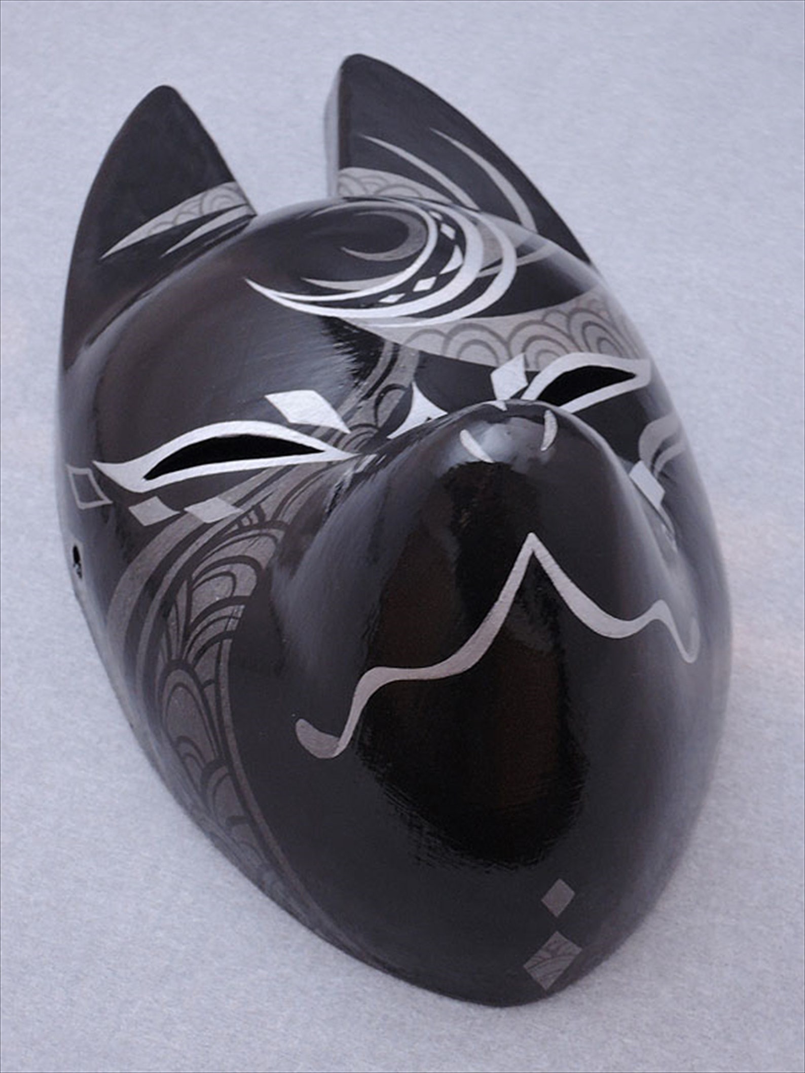 Full Face Fox Mask Kitsune Kitsune Hand Made Painted From - Etsy