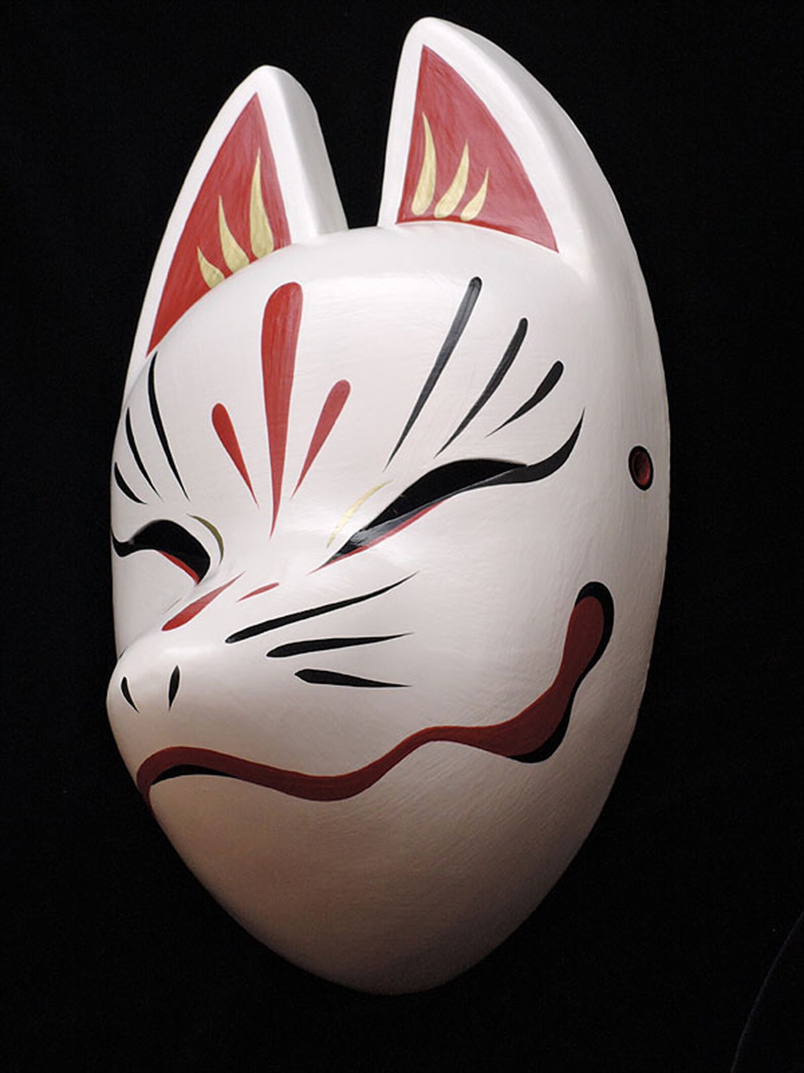 White Full Face Fox Mask Kitsune Kitsune Hand Made Painted - Etsy
