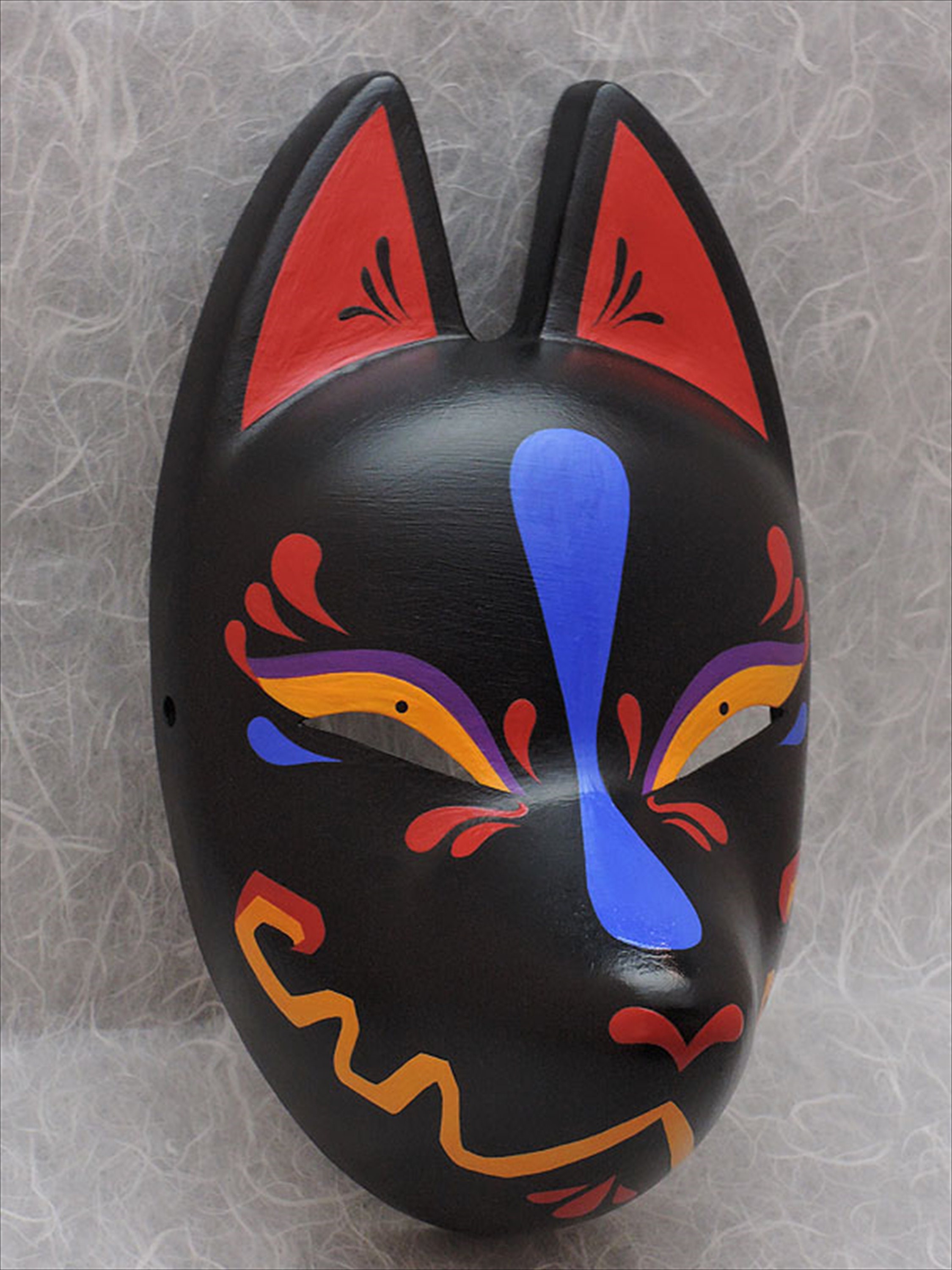 Full Face Fox Mask Kitsune Kitsune Hand Made Painted From - Etsy