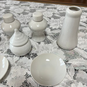 Japanese Shinto Shrine Kamidana Sacred Items Set Bottle Dish White Made ...