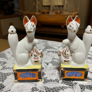 Shinto Shelf for Shrinei Inari, Fox of Guardian Angel, Pair Size Height ...