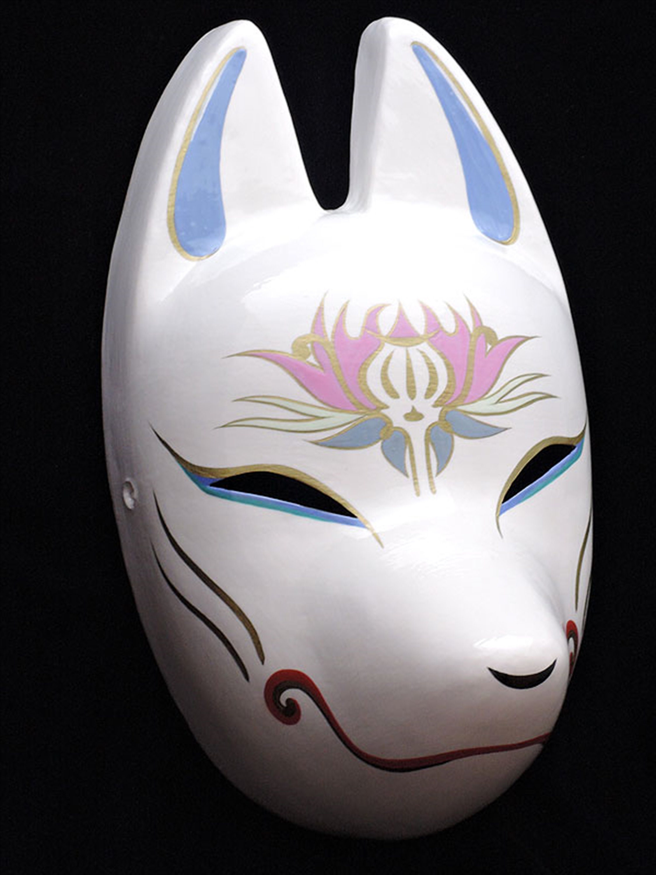 Full Face Fox Mask Kitsune Kitsune Hand Made Painted From - Etsy