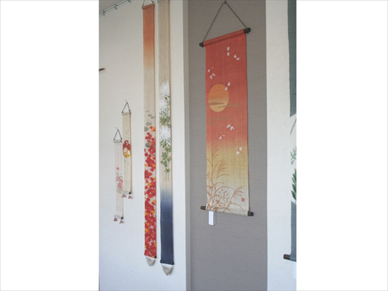 100 Linen Long and Narrow Japanese Art Modern Tapestry Japan - Etsy