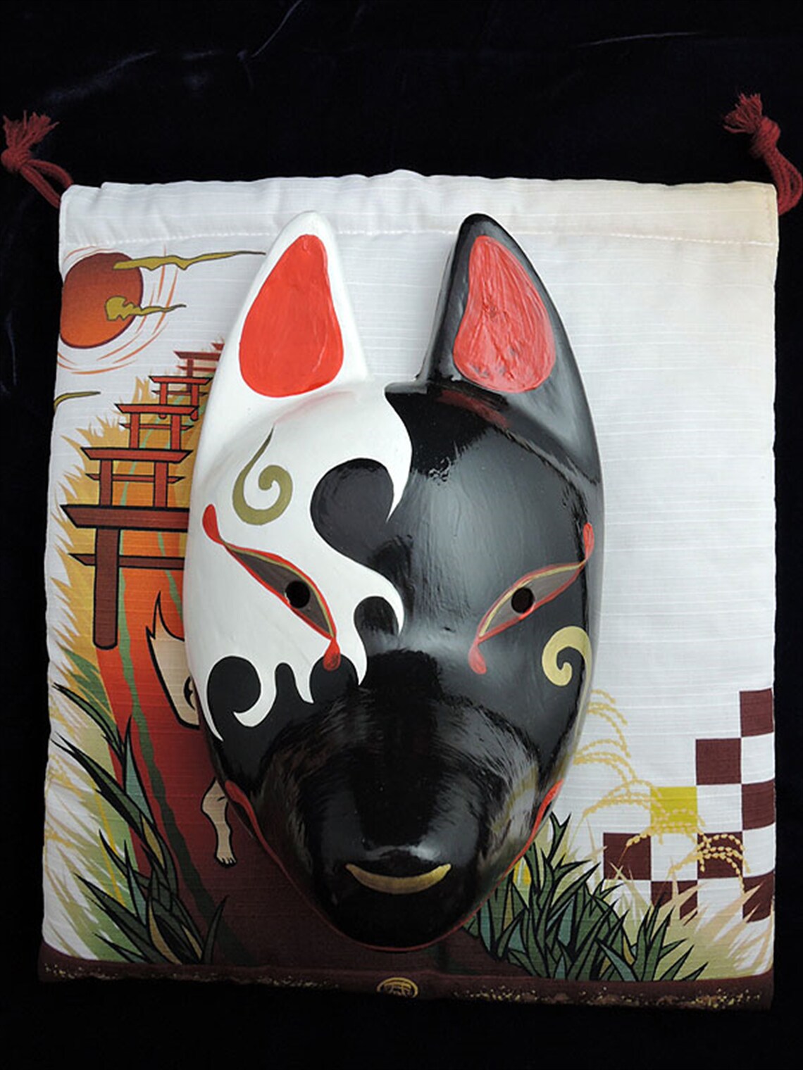 Kawaii Kitune Shrinei Inari Fox Mask Storage - Etsy