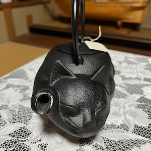 Japanese Cast Iron Teapot Kettle Nambu Nanbu Tekki Tetsubin Kyusu Cat Kitty,japanese Art,kawaii ...