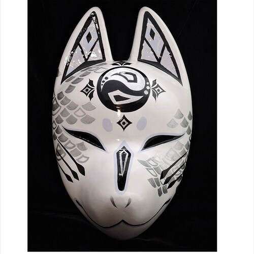 Full Face Fox Mask Kitsune Kitsune Hand Made Painted From - Etsy