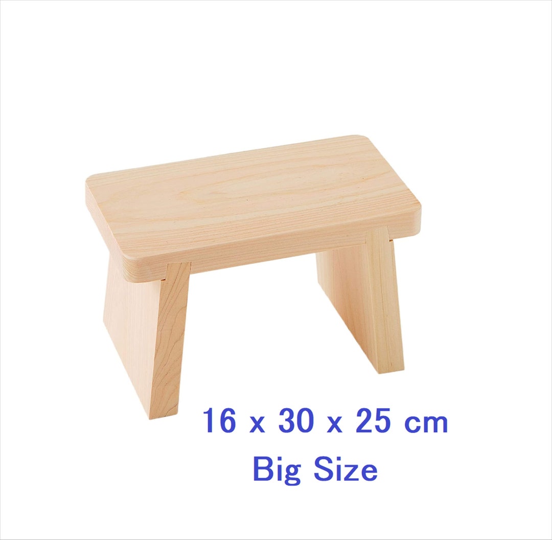 Japanese Bath Wooden Stool Natural Wood Onsen Spa HINOKI Made in Japan ...