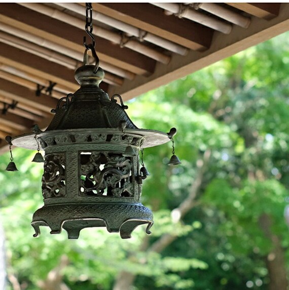 Toro Japanese Bronze Hanging Lantern Takaoka Craft Ryu Doragon | Etsy