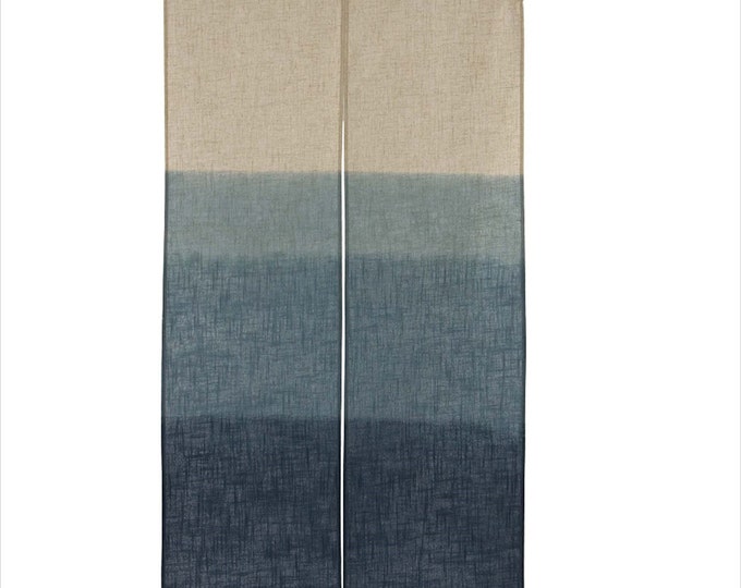 Linen Noren Curtain, Japanese Curtain Panel, Sheer Linen Curtains ...