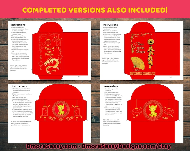 Printable Red Envelope 2024 Chinese New Year- Red Envelope Coloring for ...