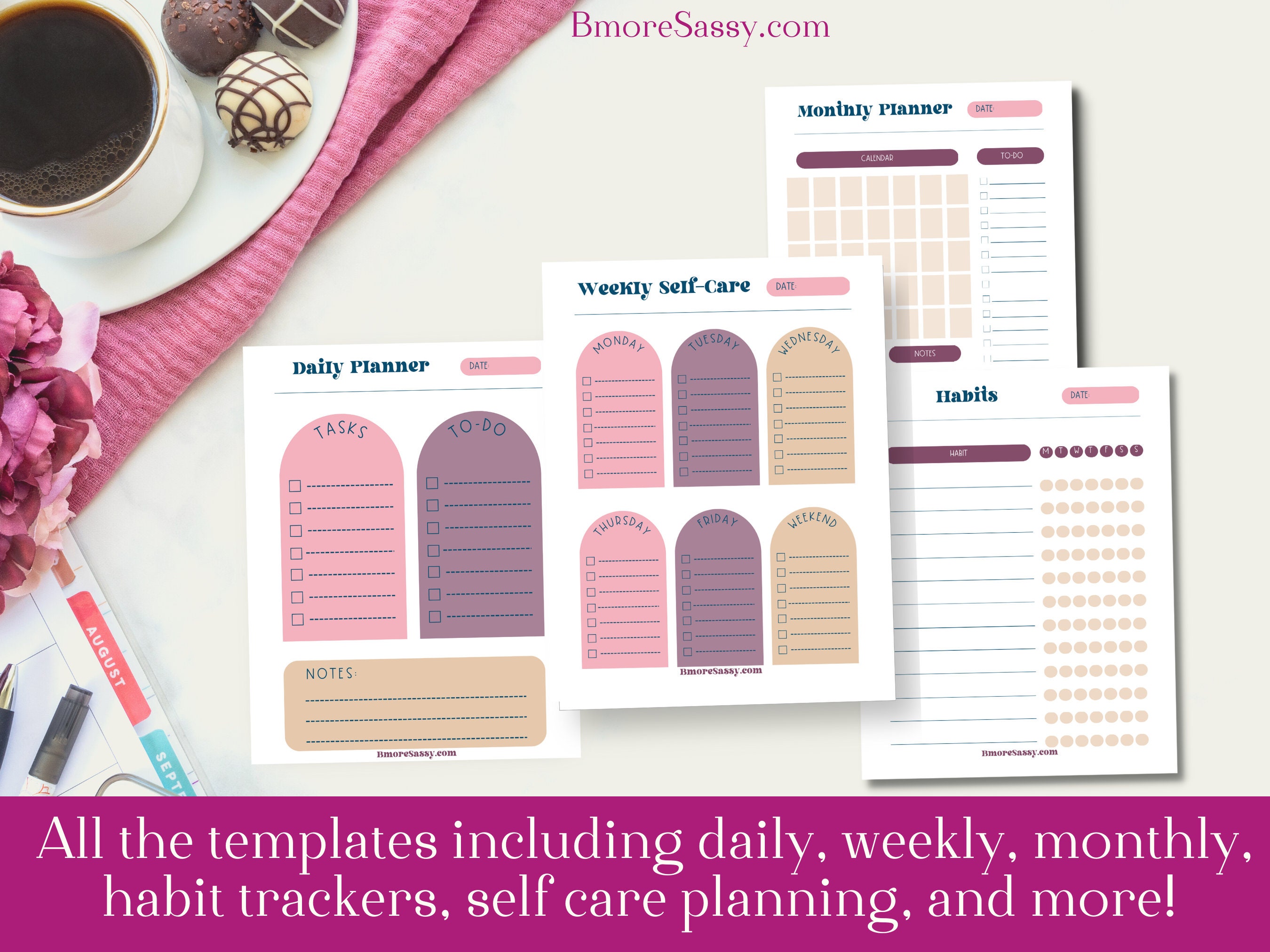 Slay It Boho Undated Planner Printables With Monthly Weekly - Etsy