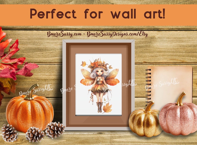 Autumn Fall Fairies Clipart, 9 Png Files With Transparent Background ...