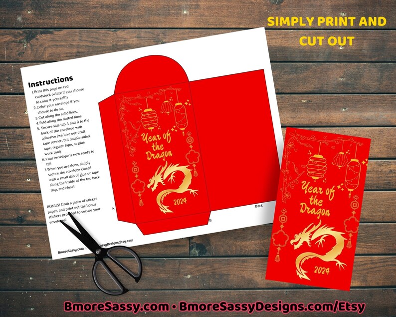 Printable Red Envelope 2024 Chinese New Year Red Envelope Coloring for ...