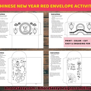 Printable Red Envelope 2024 Chinese New Year- Red Envelope Coloring for ...