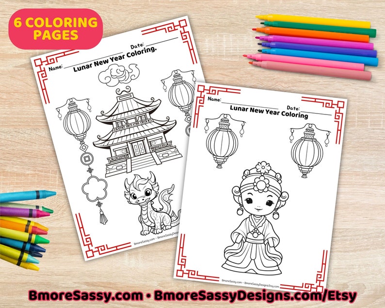 Chinese New Year Printable Bundle for Kids- Year of the Dragon ...