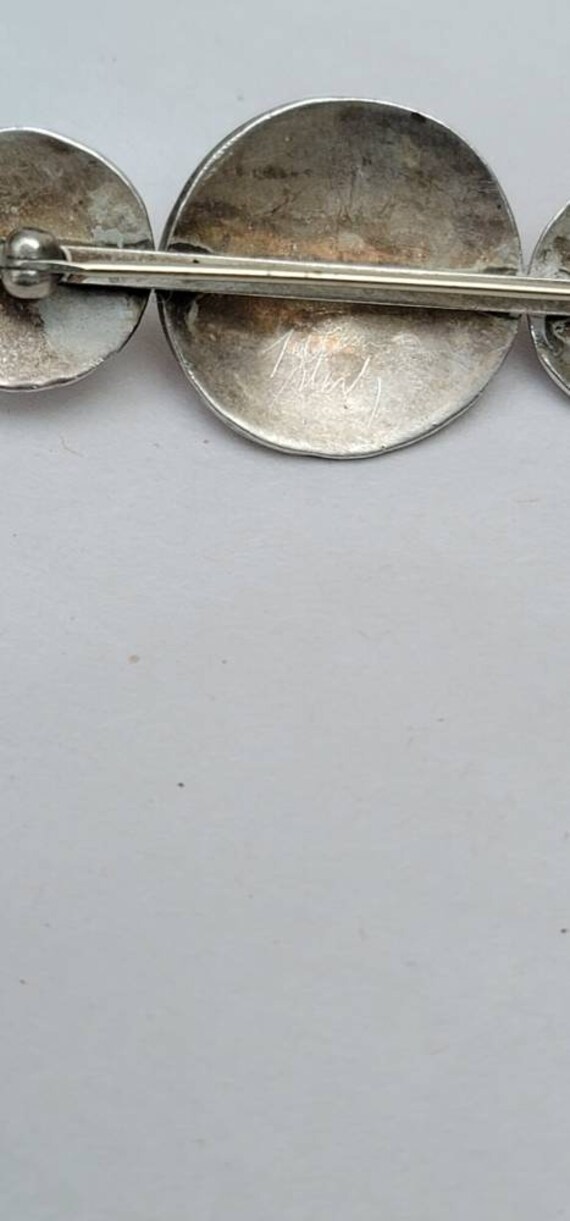 Mid Century Modern Amethyst and Sterling Pin - Gem