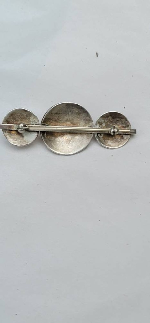 Mid Century Modern Amethyst and Sterling Pin - Gem