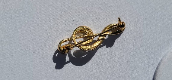Vintage Musical G Clef Symbol Pin - Gem