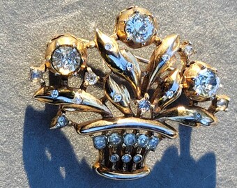 Trifari Basket Brooch - Etsy