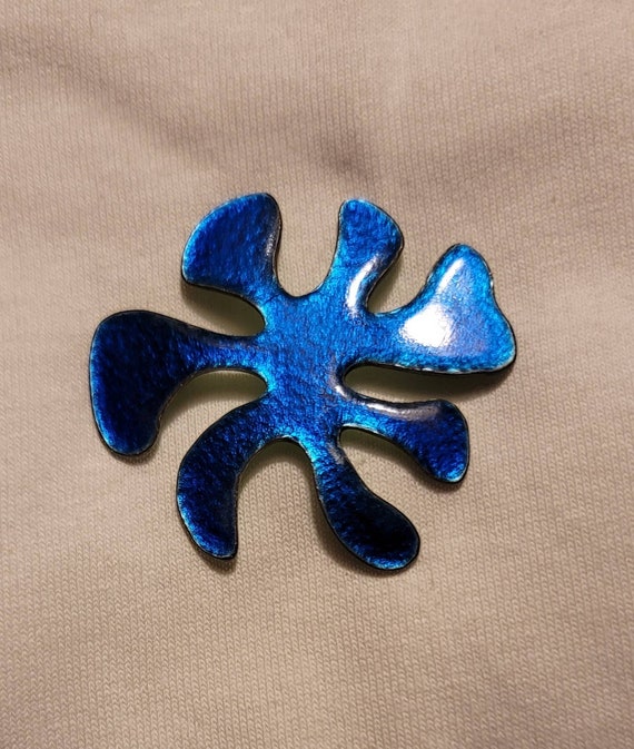 vintage enamel on sterling - Gem