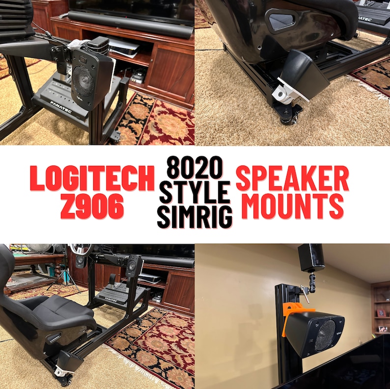 Logitech Z906 Simrig Mount Set | Center Channel + Front & Rear Speakers ...