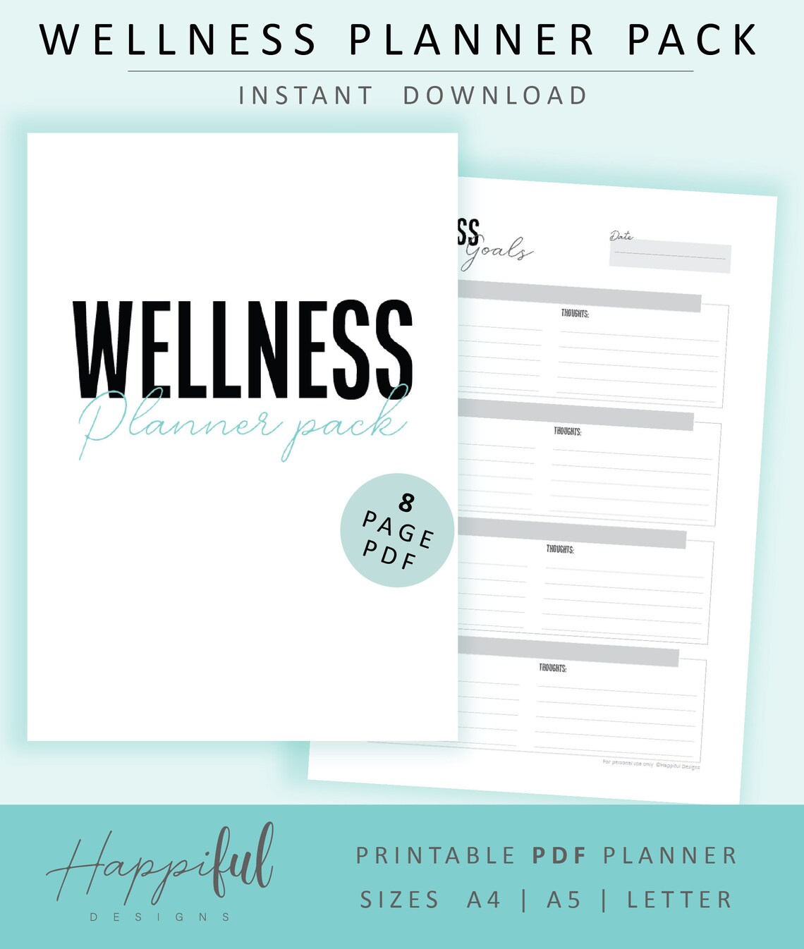 Wellness Planner Printableincludes Weekly Wellness Charts - Etsy UK