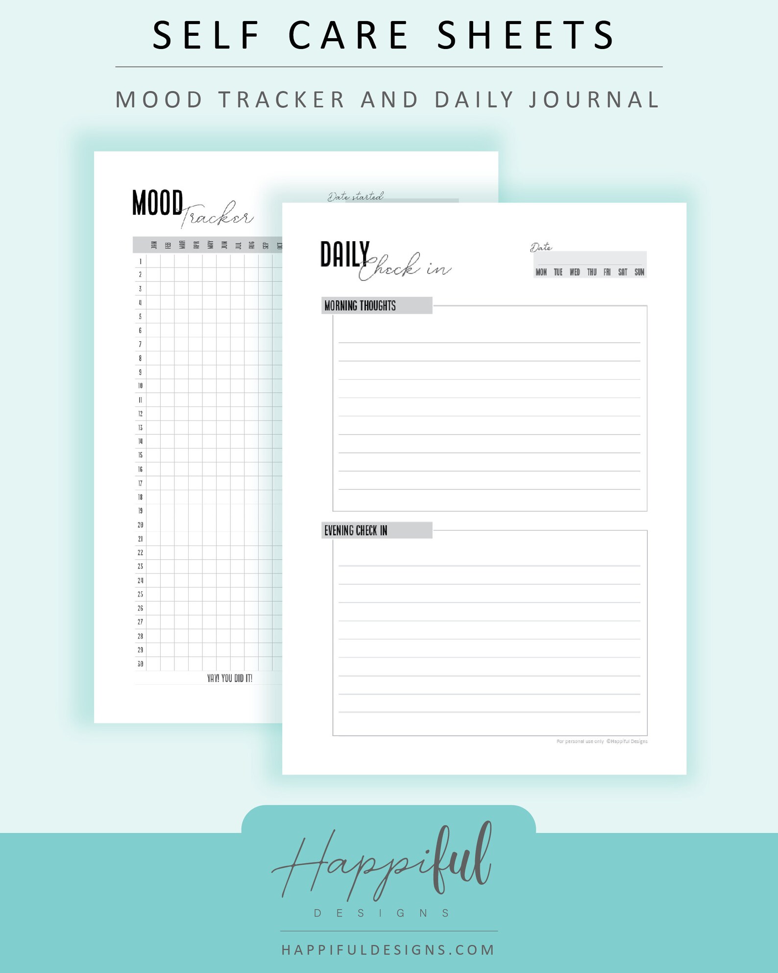 Wellness Planner Printableincludes Weekly Wellness Charts, Habit ...