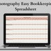 Photography Easy Bookkeeping Spreadsheet | Photography Spreadsheet ...