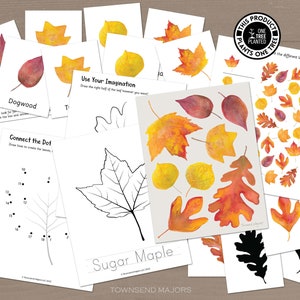 Fall Leaves Printable Art Activities - Etsy
