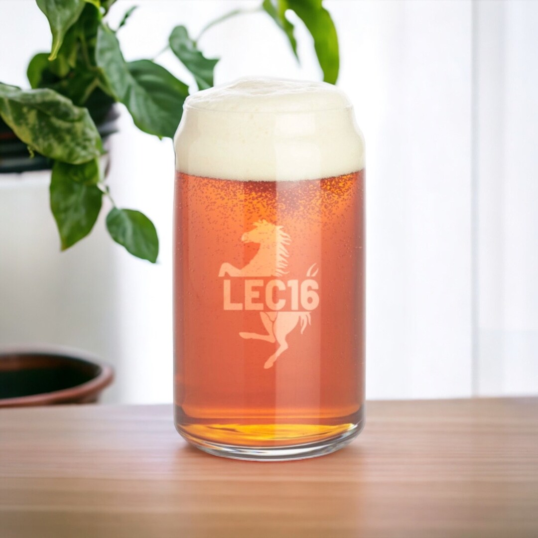 Formula 1 Gift 16oz Beer Can Glass, F1 Leclerc Drive to Survive Custom ...
