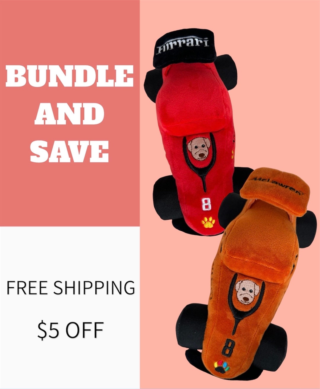 Formula 1 Parody Dog Toy Car, F1 Mclaren & Ferrari Dog Toy, Drive to ...