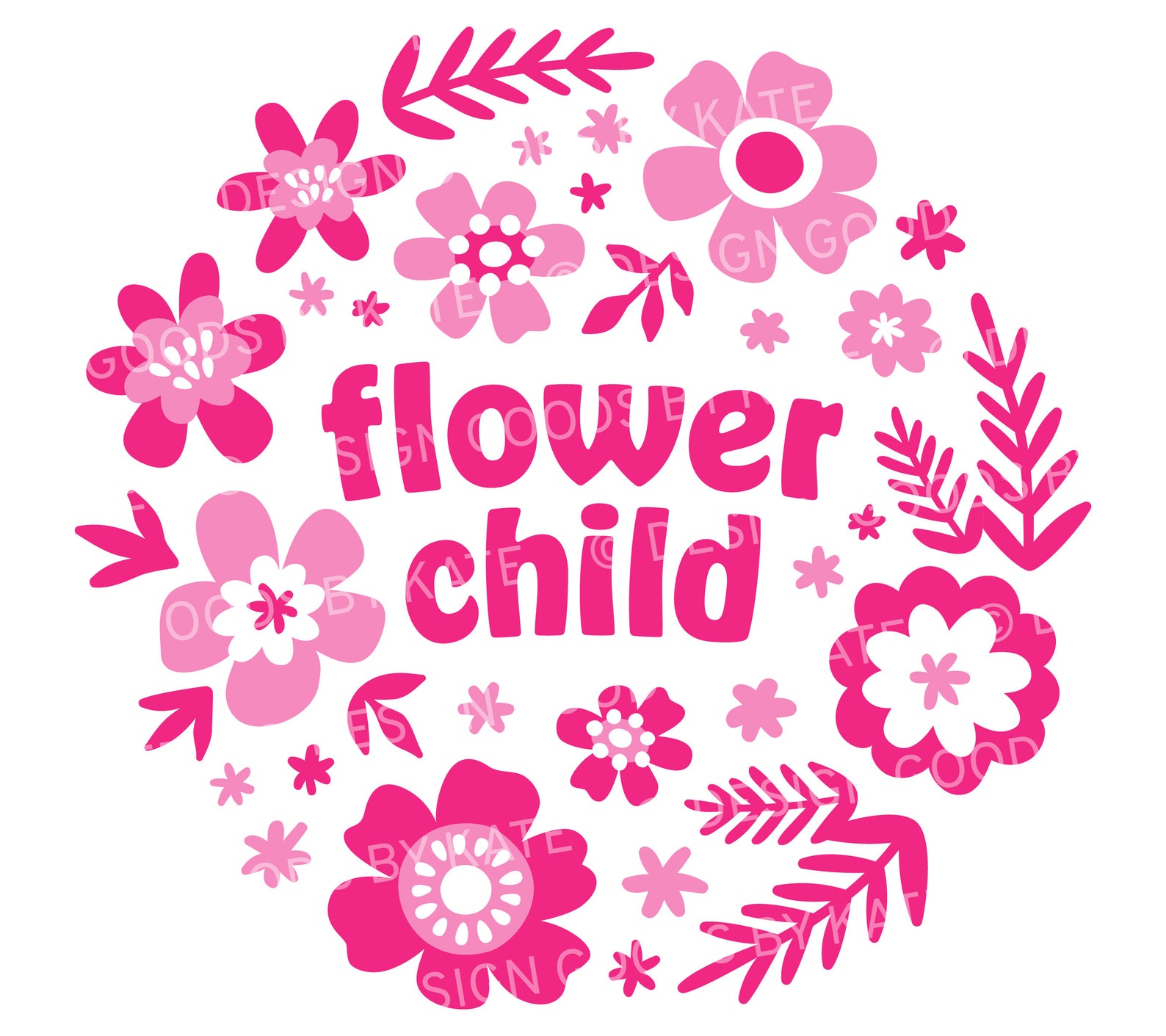 Flower Child SVG File Instant Download for Cricut PNG DXF | Etsy