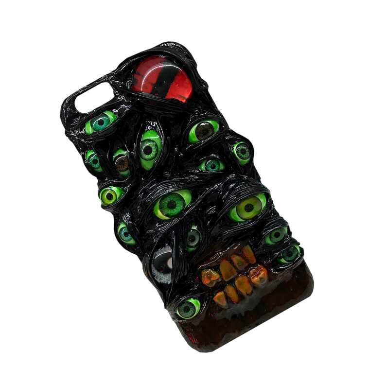 Personalized Handmade Tree Devil Eyeball Phone Case -green Monster Eye ...