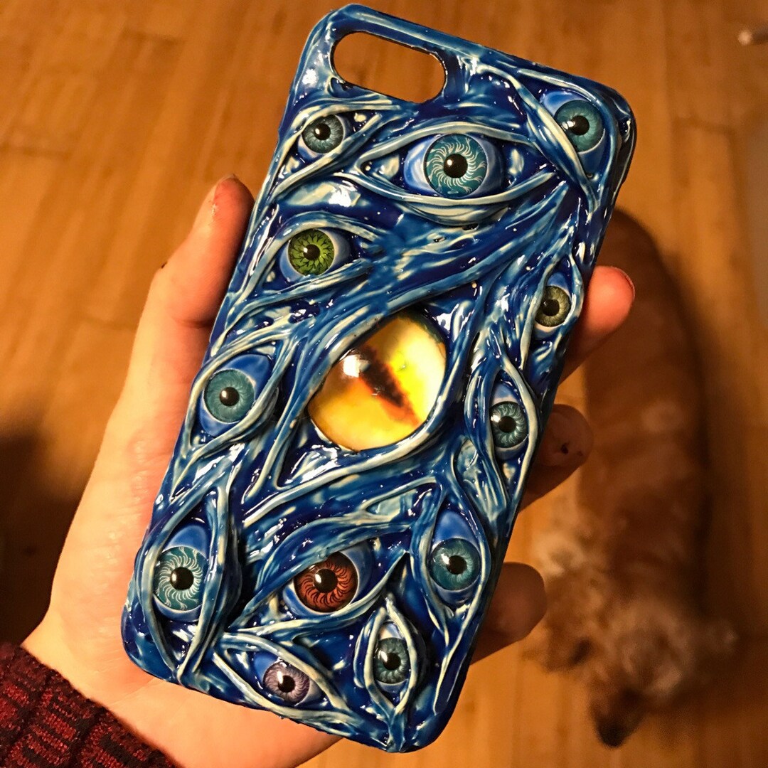 Personalized Handmade Monster Eyeball Phone Case -3D Gothic Decoden ...