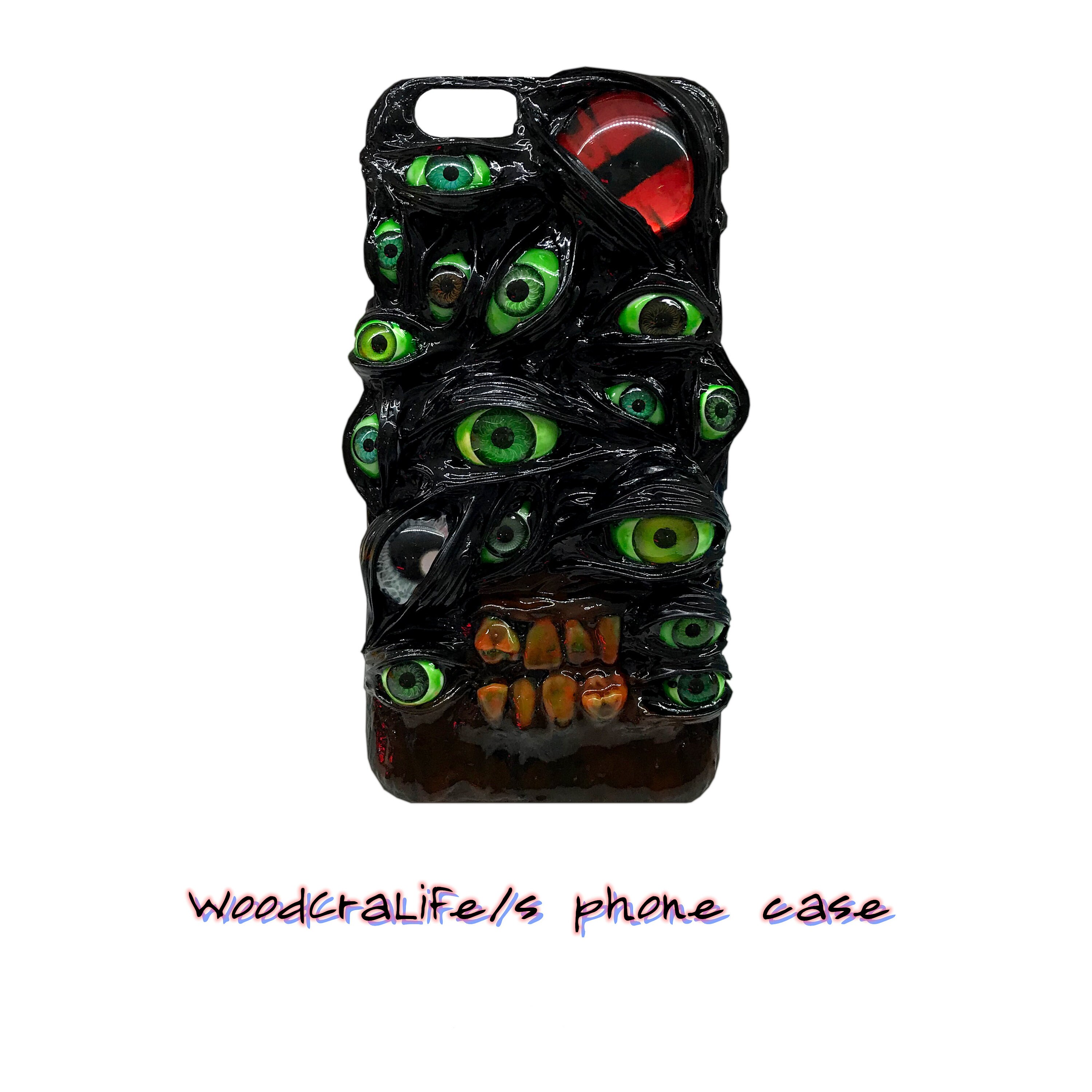 Personalized Handmade Tree Devil Eyeball Phone Case green - Etsy