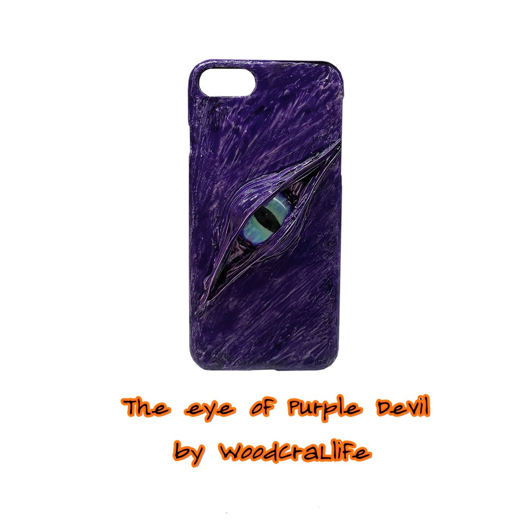 Personalized Handmade Purple Devil Eyeball Phone Case -green Monster ...