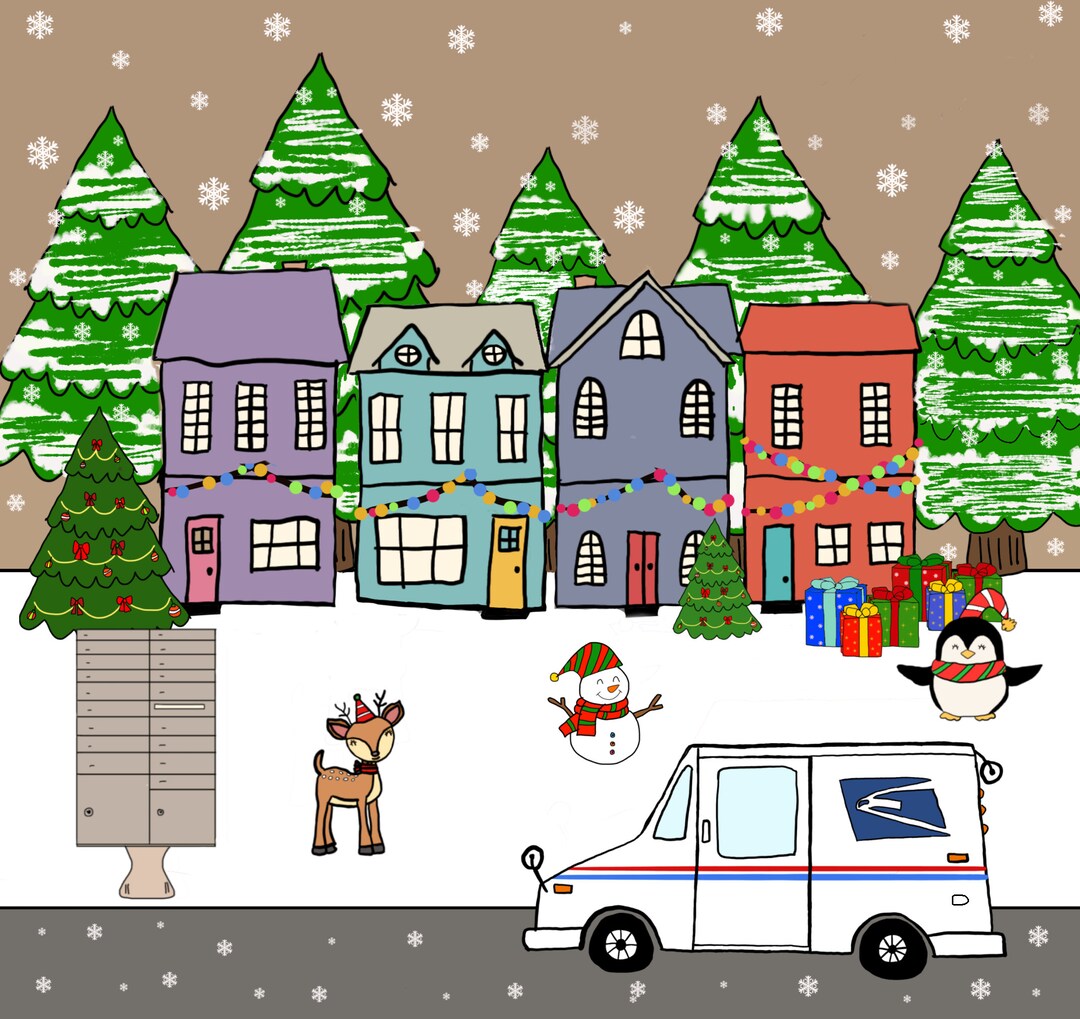 LLV Truck "happy Holidays" Postcards, Mail Carrier Postal Postcard - 50 ...