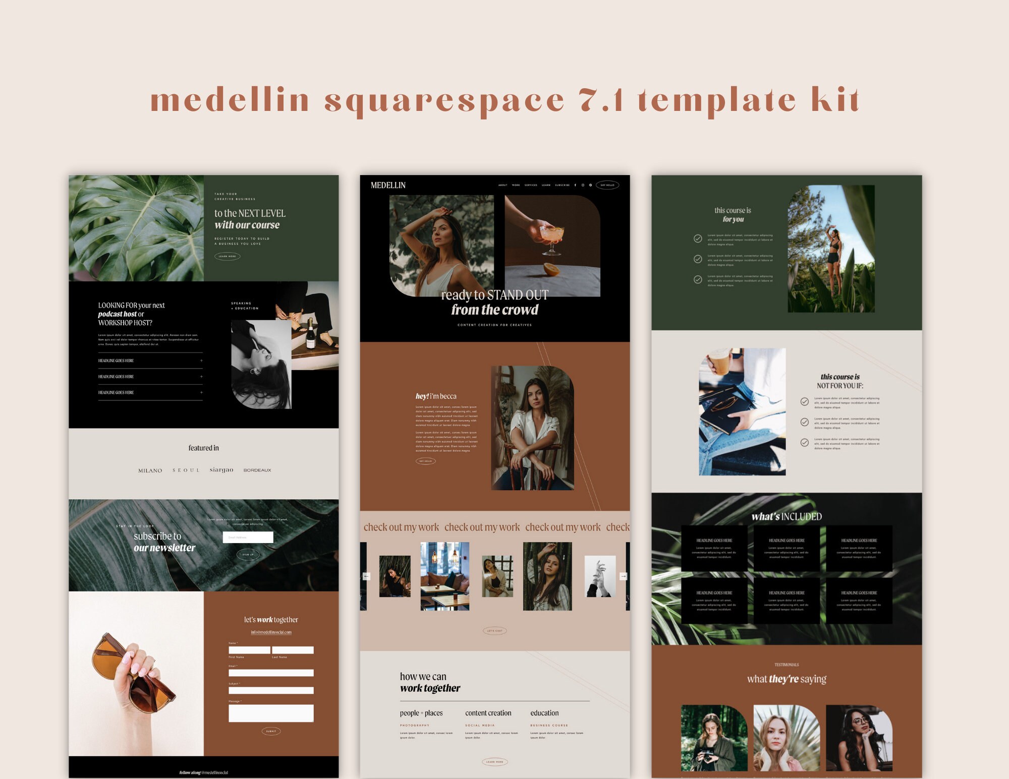 Squarespace 7.1 for Website Template Kit for Course Creators Educators ...