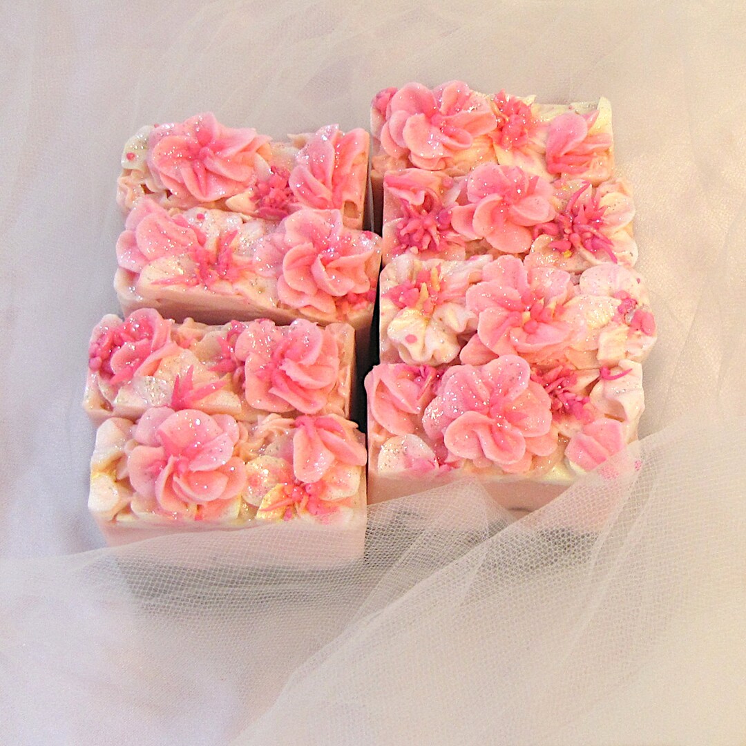 Japanese Cherry Blossom, Handmade Soap With Piped Flowers - Etsy