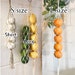 Macrame Garlic Lemon Orange Onion Hanging Bag / Macrame Fruit Storage ...