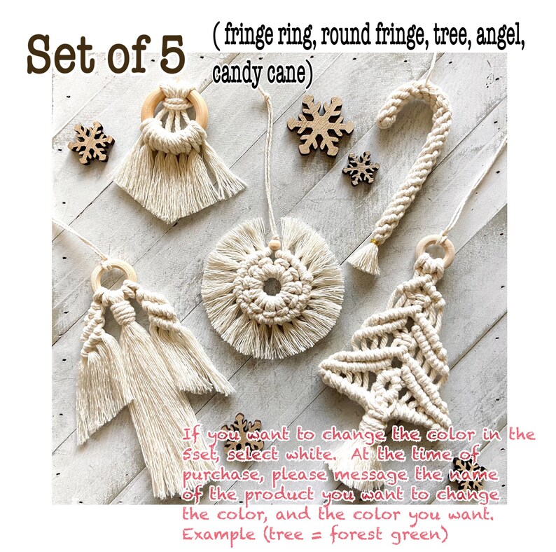 22 Colors / Macrame Christmas Ornaments /boho Christmas - Etsy