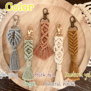 27 Colors / Macrame Keychain / Macrame Charm / Boho Style / Bridesmaid ...
