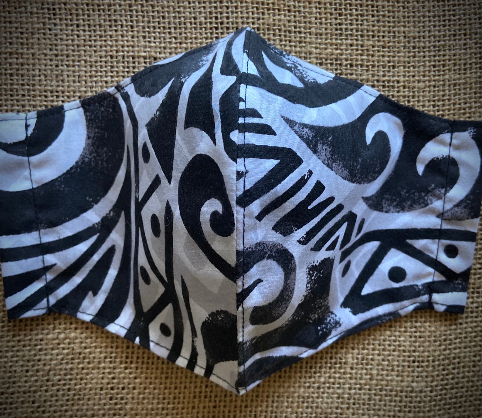 Polynesian Native Print Mask red/blue/blackwhite | Etsy