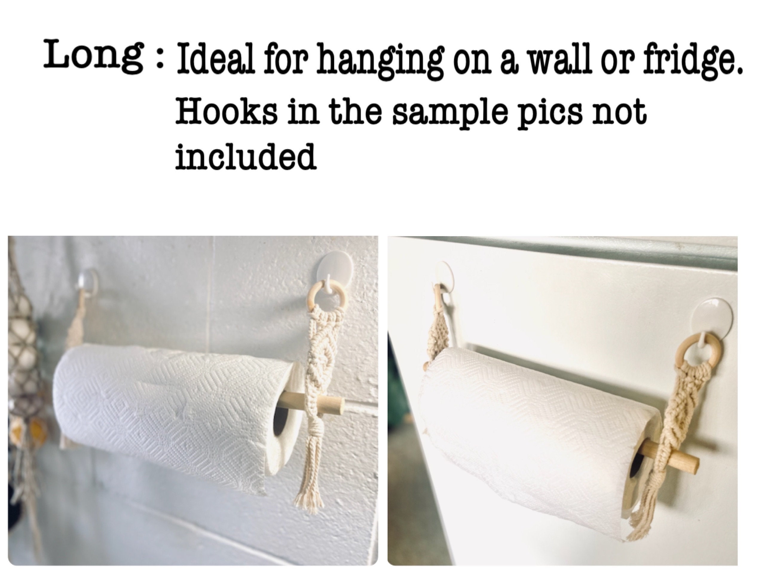 Boho Paper Towel Holder / Macrame Paper Towel Hanger / Paper Napkin ...