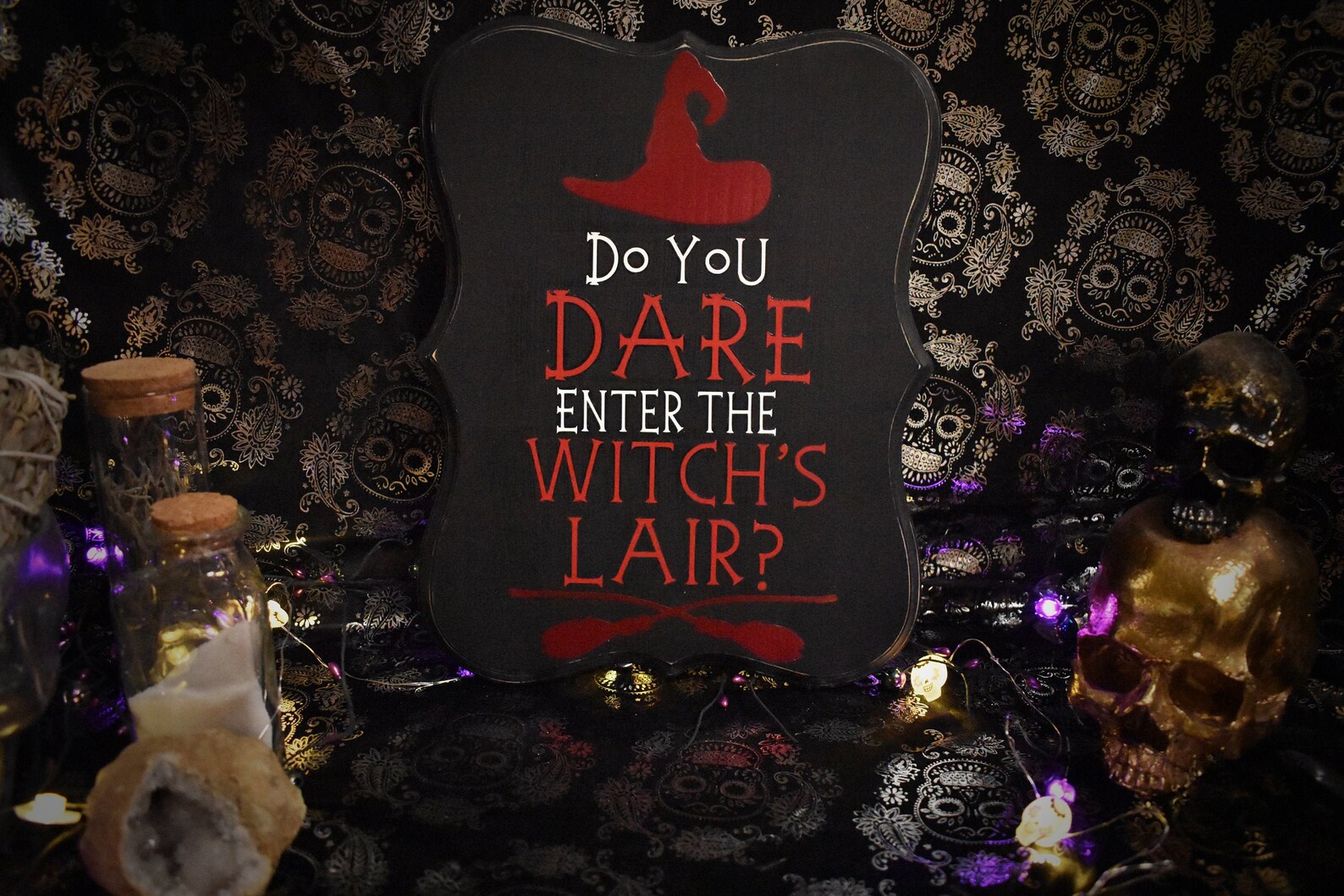 Do You Dare Enter the Witches Lair Wooden Plaque - Etsy