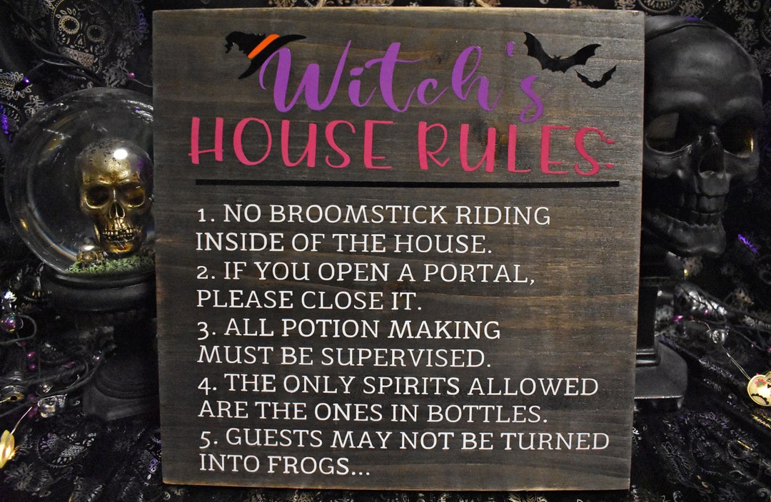 Witch House Rules Sign - Etsy