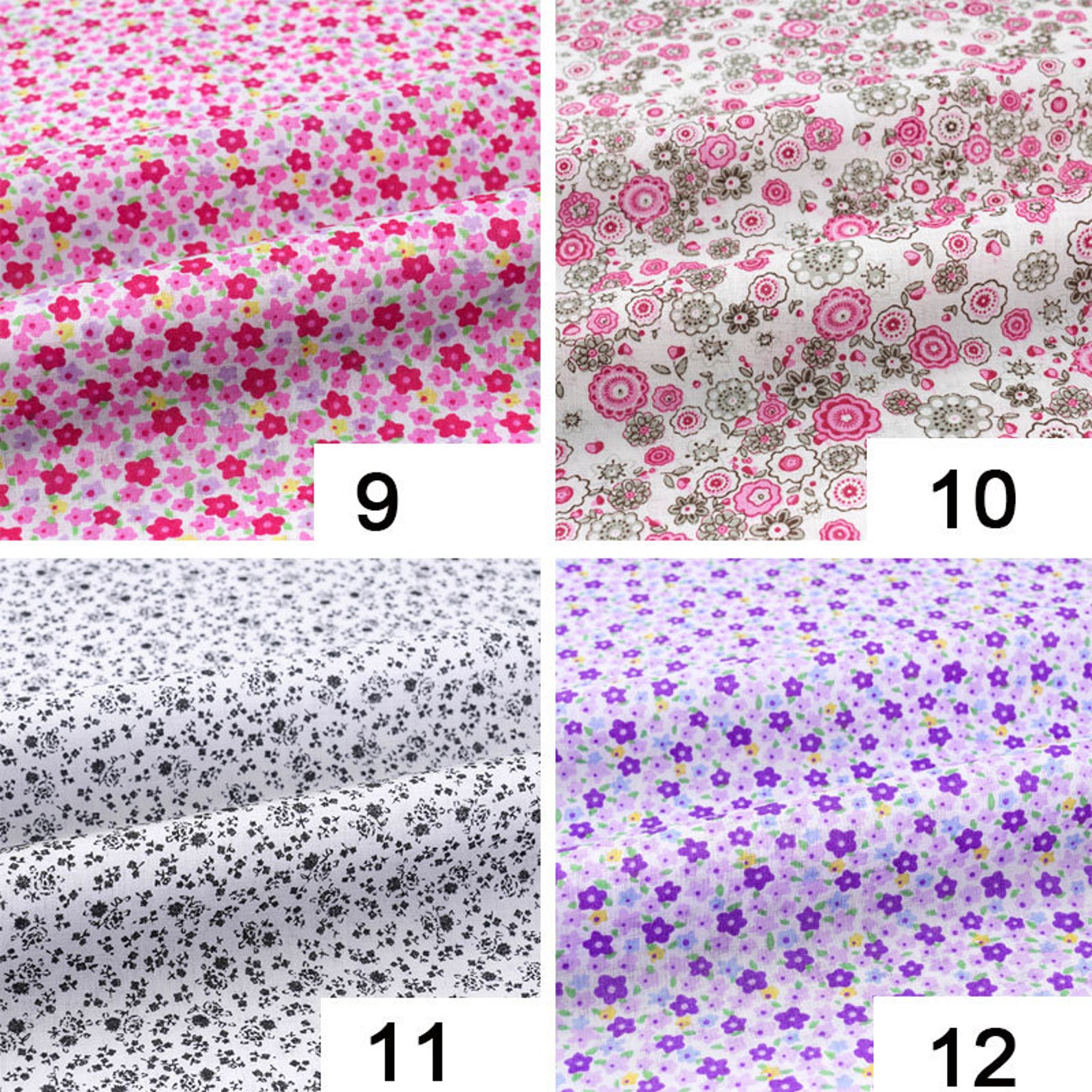 Little Floral Cotton, Shabby Flower Cotton Fabric, 100% Cotton Fabric ...