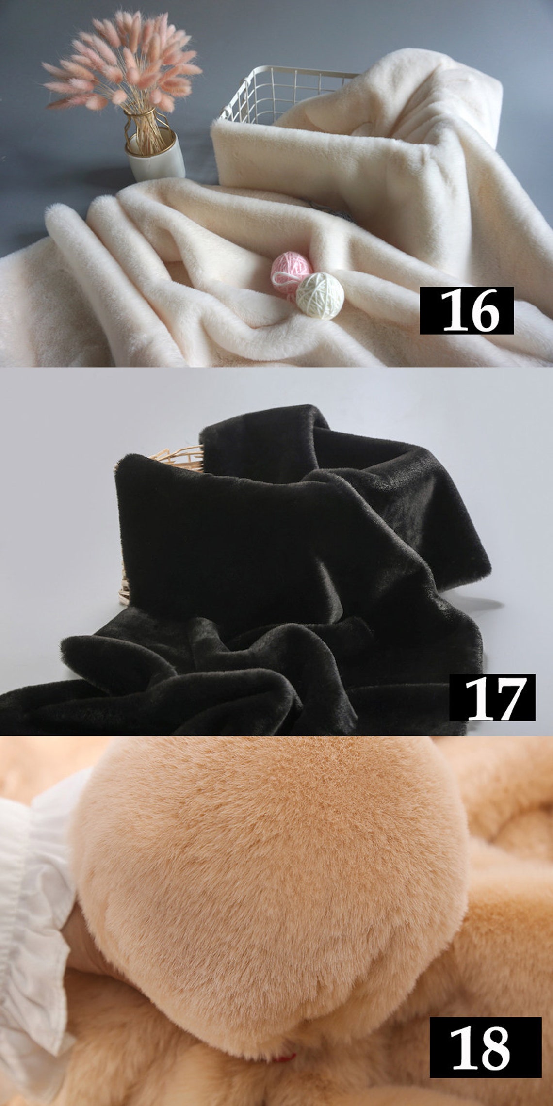Faux Fur Fabric Fursuit Material Fake Fur Fabric Faux Rex | Etsy